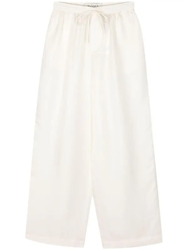 RÓHE Silk Wide-leg Trousers - Neutrals