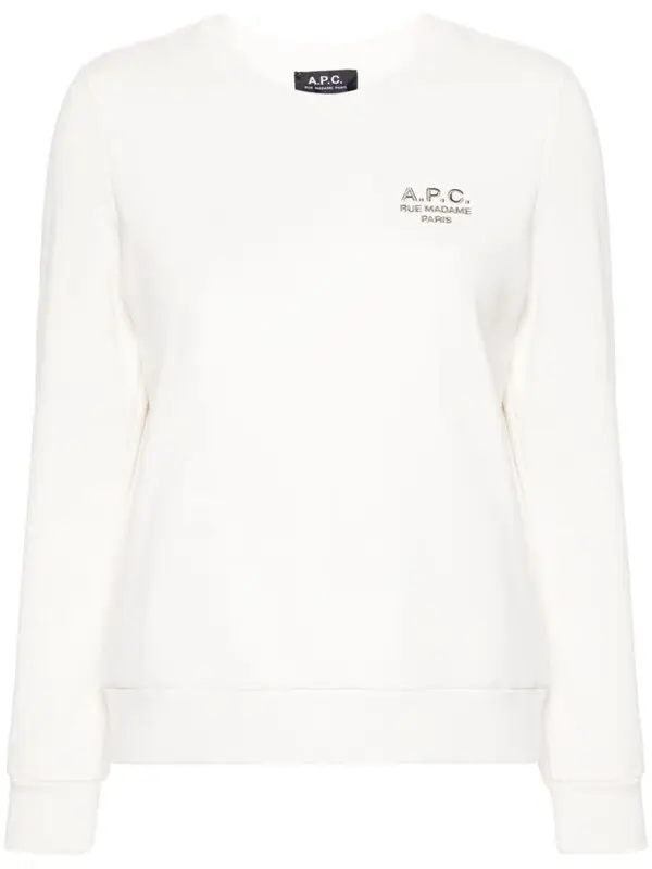 A.p.c. Craie Embroidered-logo Sweatshirt