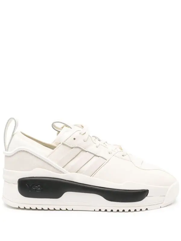 Y3 Rivalry Panelled Leather Sneakers - White