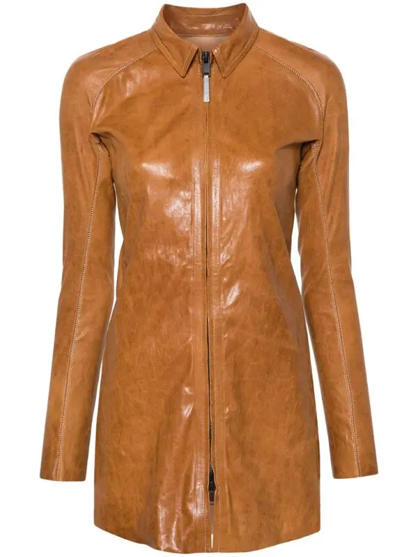 ISAAC SELLAM EXPERIENCE Exposed-seam Leather Jacket