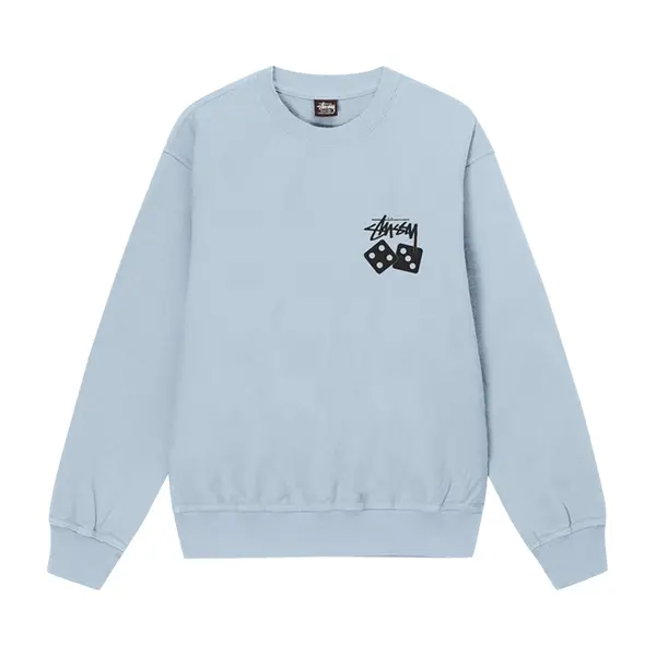 StÜssy Dice Pigment Dyed Crew 'sky - Blue