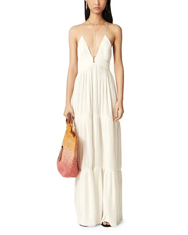 Ba&sh Wasta Tiered Maxi Dress - White