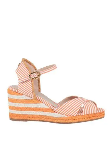 STUART WEITZMAN Espadrille Wedge Sandals - Orange
