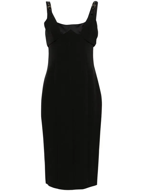 Versace Square-neck Midi Dress
