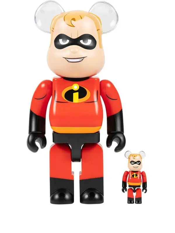 MEDICOM TOY X Disney Pixar Mr. Incredible Be@rbrick 100% And 400% Figure Set
