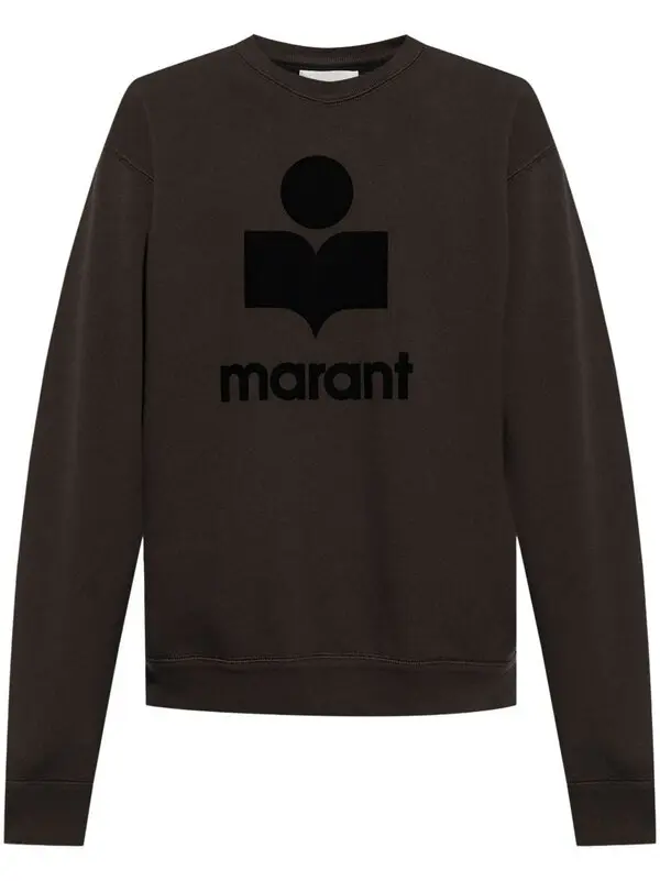 MARANT Mikoy Flocked-logo Sweatshirt - Black