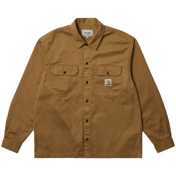 Carhartt Work In Progress X Palace Long-sleeve Master Shirt 'hamilton - Brown