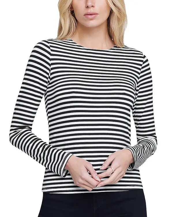 L'Agence Tess Crew Neck T-shirt - Black Multi