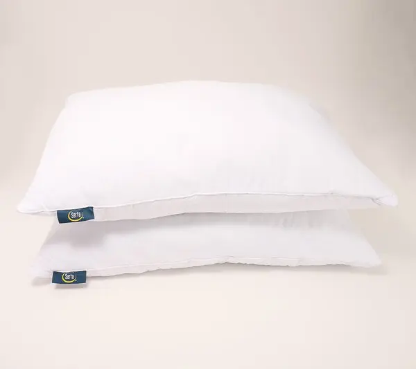 SERTA Set Of 2 Quilted Natural Fill Pillows- Standard/queen
