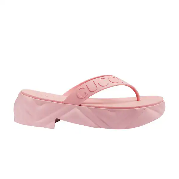 Gucci Wmns Thong Platform Sandal - Pink | Editorialist
