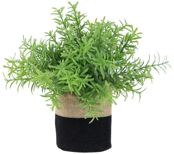 NORTHLIGHT Green Artificial Foliage In Fabric C Overed Pot