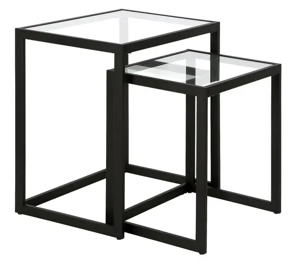 HUDSON&CANAL Hudson & Canal Rocco Nested Side Table-black