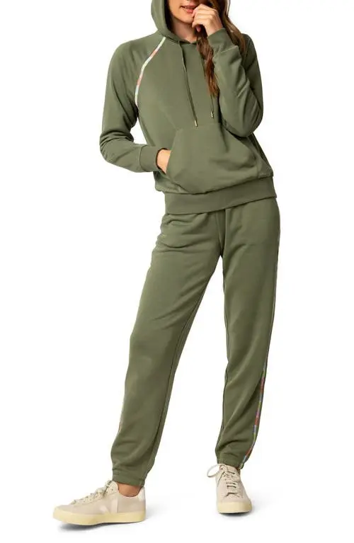 Pj Salvage Postive Vibes Brushed Fleece Pajamas In Pine 55% Off