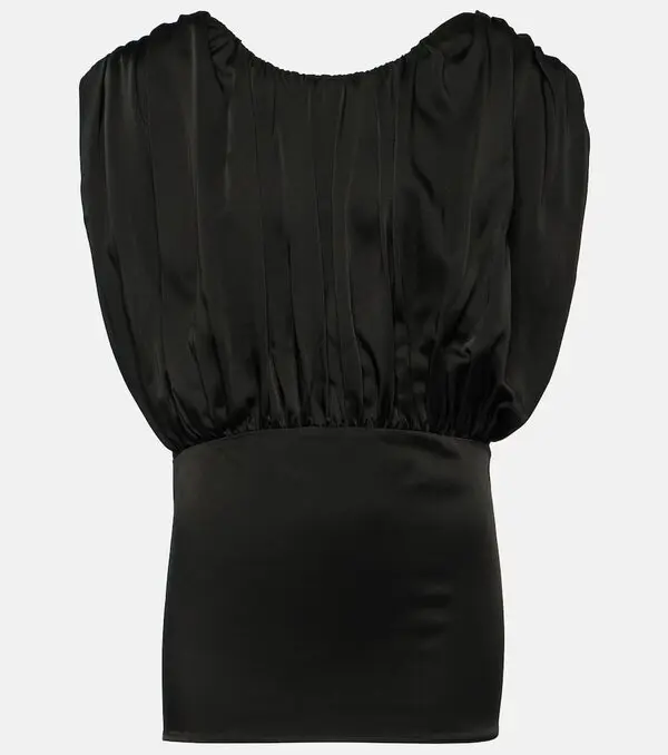 JIL SANDER Satin Top - Black