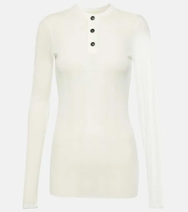 Khaite Byron Cotton-blend Jersey Top