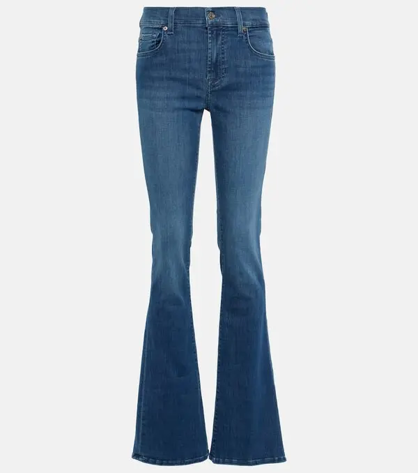 7 For All Mankind Mid-rise Bootcut Jeans - Blue