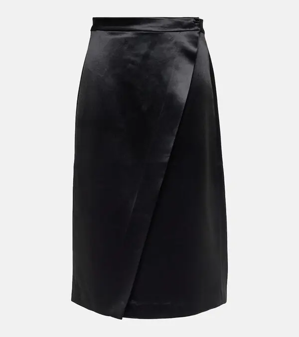 Co Satin Wrap Skirt
