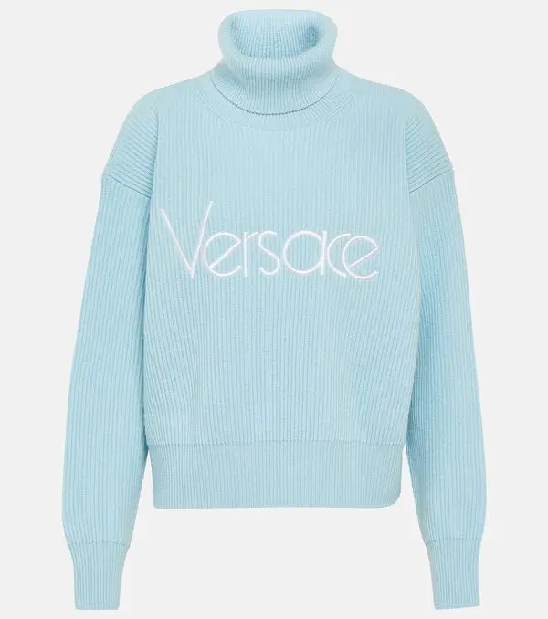 Versace Logo Turtleneck Sweater