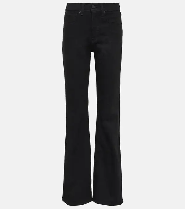 NILI LOTAN Celia High-rise Bootcut Jeans - Black