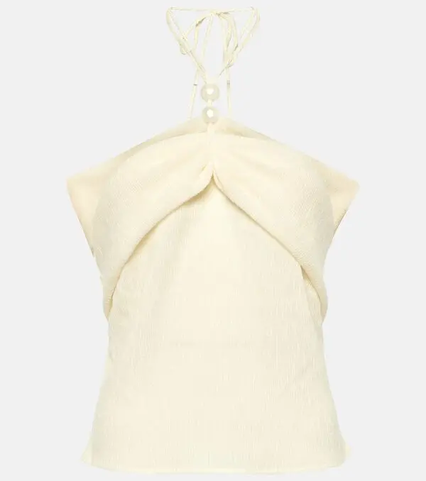 Magda Butrym Embellished Halterneck Top