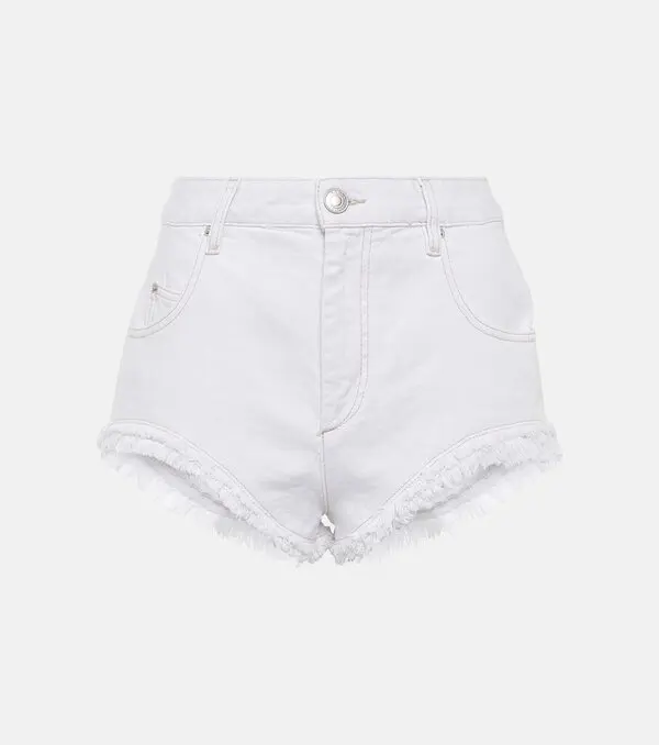 Isabel Marant Eneidao Cotton And Hemp Shorts - White