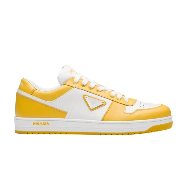 Prada Downtown Leather Sneakers - Yellow