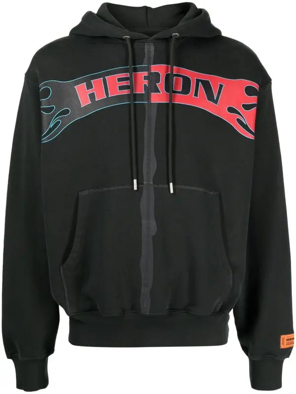 Heron Preston Logo-print Zip-up Hoodie
