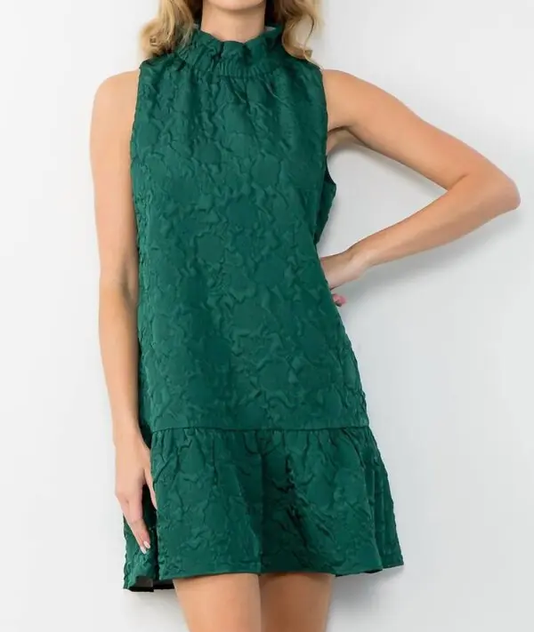 Buy Thml Mariana Sleeveless Textured Dress - Green At 34% Off ...