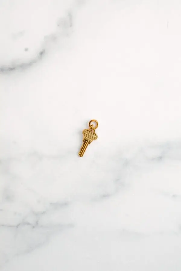 ELIZABETH COLE Golden Key Charm