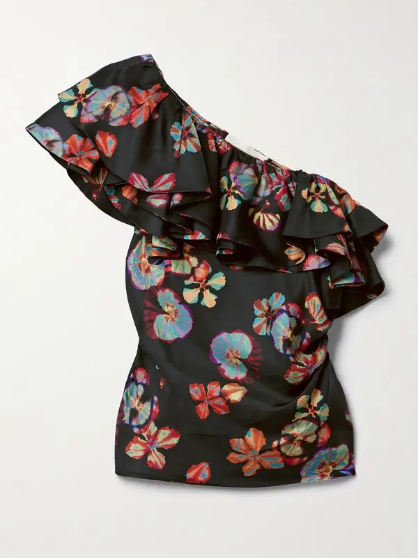 Ulla Johnson Adaleigh Floral Silk Top