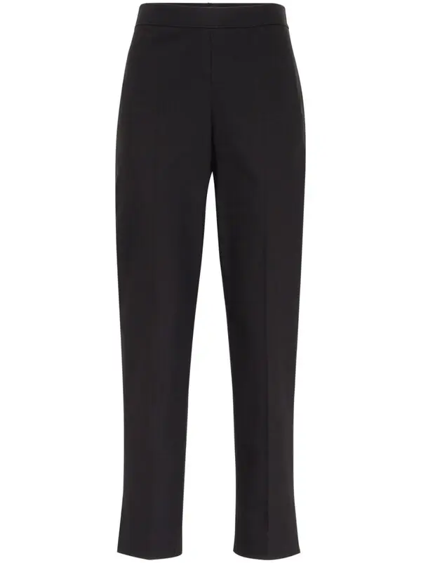 Brunello Cucinelli High-waisted Cropped Trousers - Black