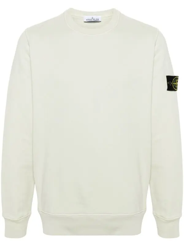 Stone Island Compass-badge Cotton Sweatshirt - Green