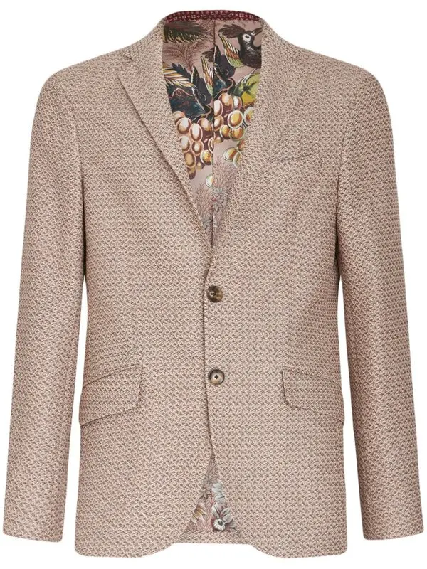 Etro Patterned-jacquard Cotton Blazer