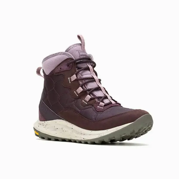 Buy Merrell Antora Mid Waterproof In Burgundy - White At 34% Off ...