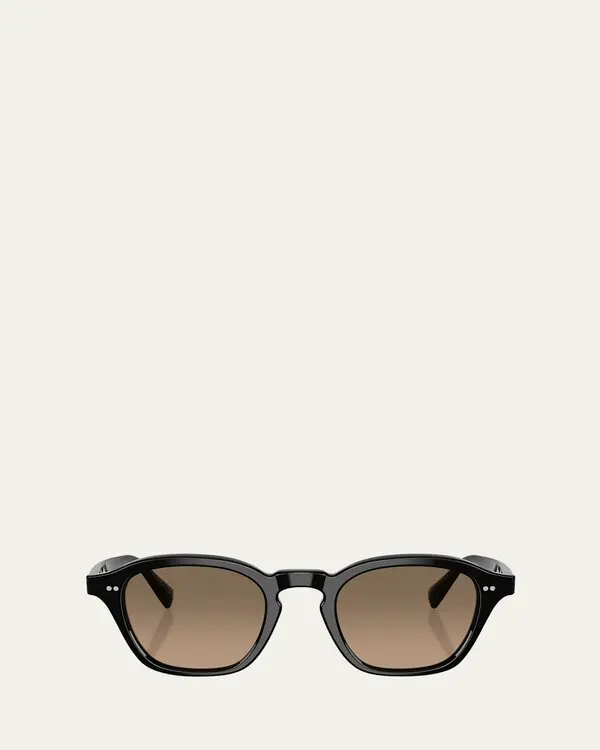 Oliver Spencer Acetate Square Frame Sunglasses - Black4