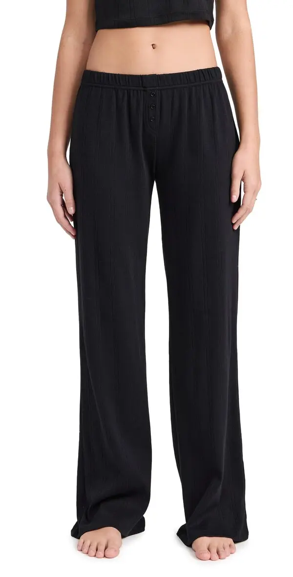 COUCOU The Pointelle Pants - Black