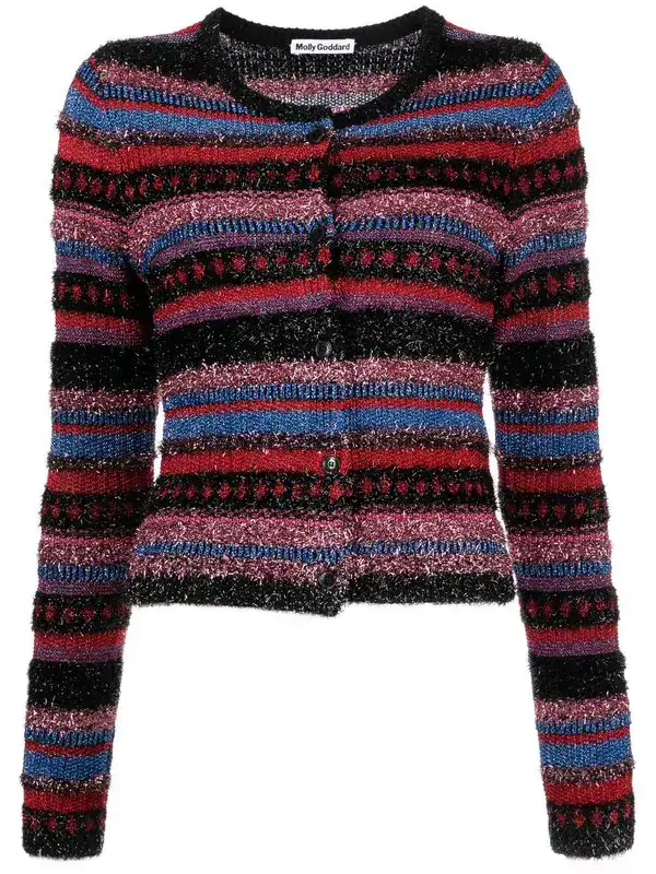 Molly Goddard Red Joanna Striped Cardigan - Multicolour | Editorialist