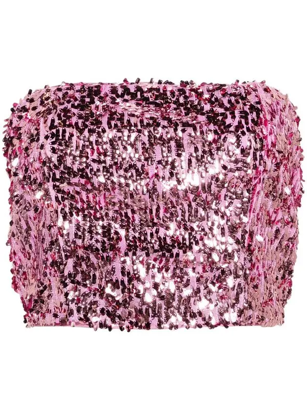 Remain Birger Christensen Sequinned Crop Top