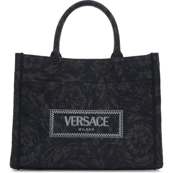 Versace Barocco Athena Small Tote - Black/ Versace-gold