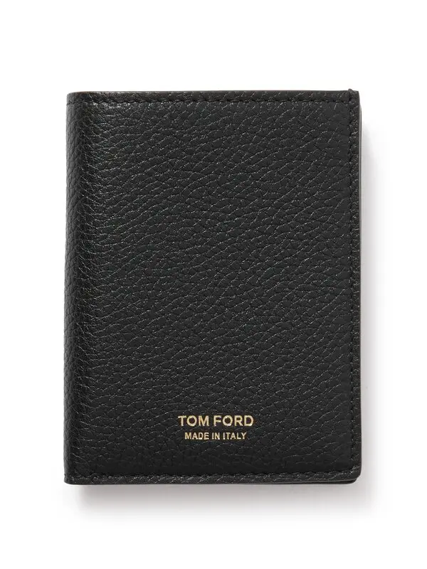 TOM FORD Full-grain Leather Bifold Cardholder - Black