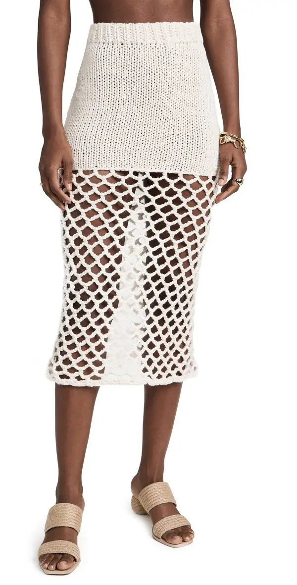 NIA THOMAS Duda Crochet Hem Skirt