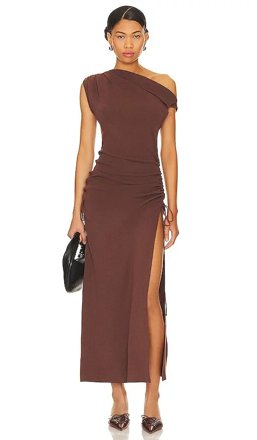 Lioness Original Sin Midi Dress - Chocolate