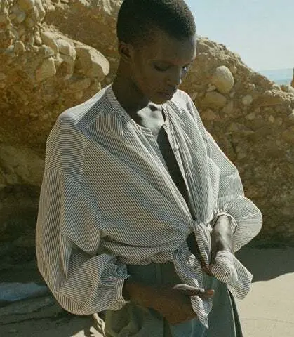 DÔEN The Jane Blouse - Brighton Stripe