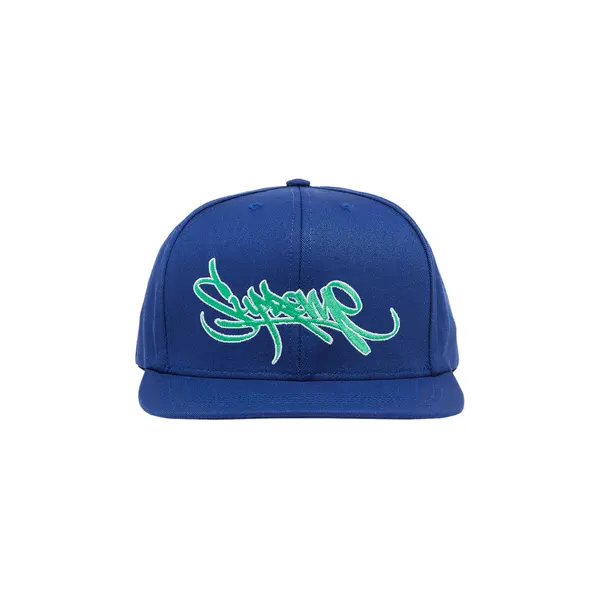 Supreme Handstyle 6-panel Cap - Blue