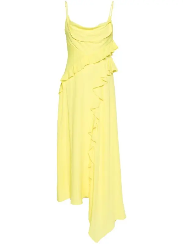 MSGM Asymmetric Ruffled Dress