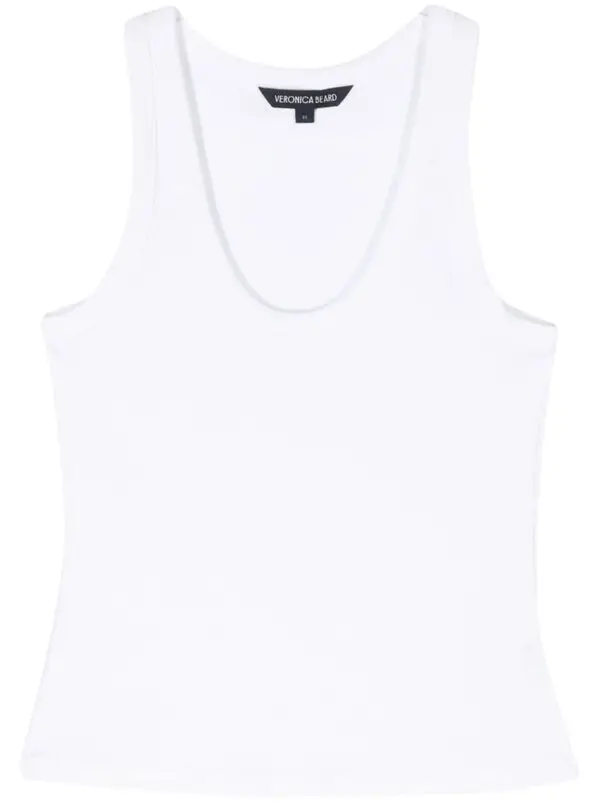 Veronica Beard Fine-ribbed Knitted Tank Top