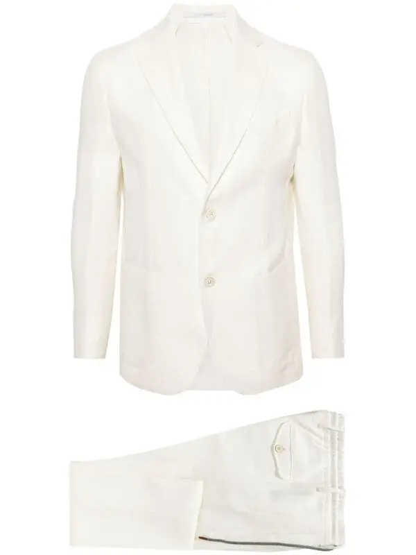 Eleventy Single-breasted Linen Blend Suit