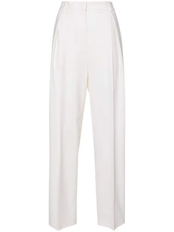 MSGM Pleated Tailored Wool Trousers