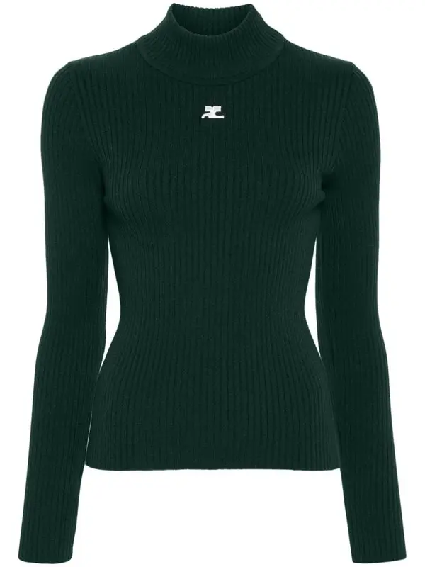 COURREGES Reedition Ribbed Sweater - Green