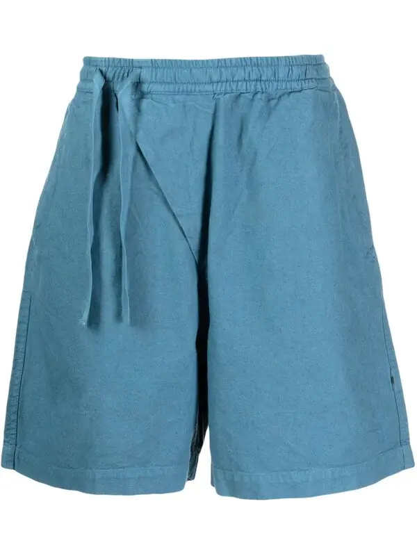 MAHARISHI Off-centre Drawstring Bermuda Shorts - Blue